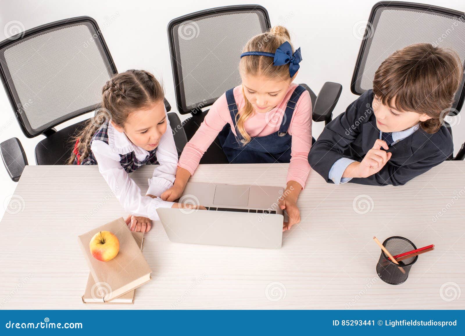 Classmates using laptop stock image. Image of lovely - 85293441