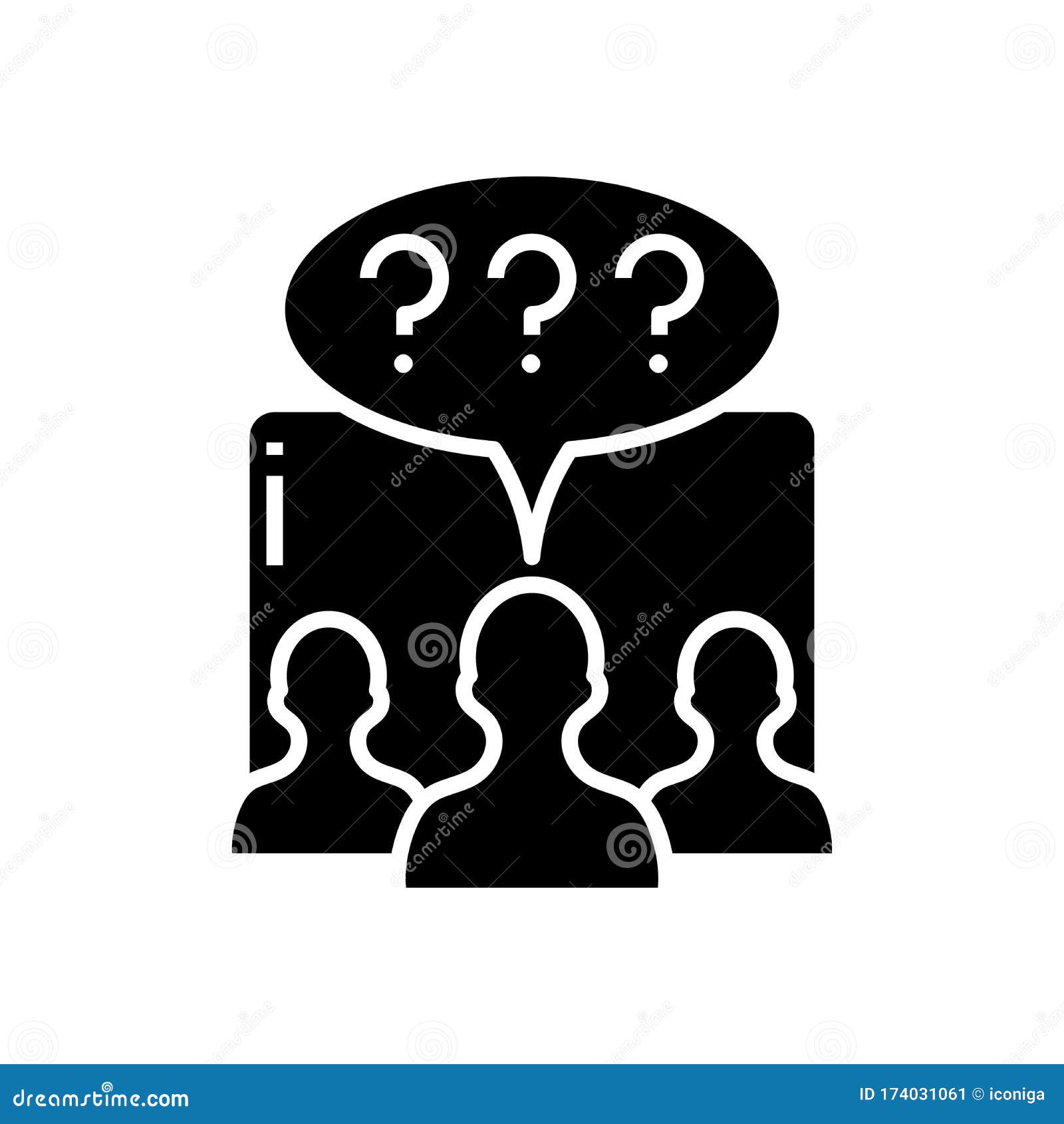 Classmates Work Black Icon, Concept Illustration, Vector Flat Symbol ...