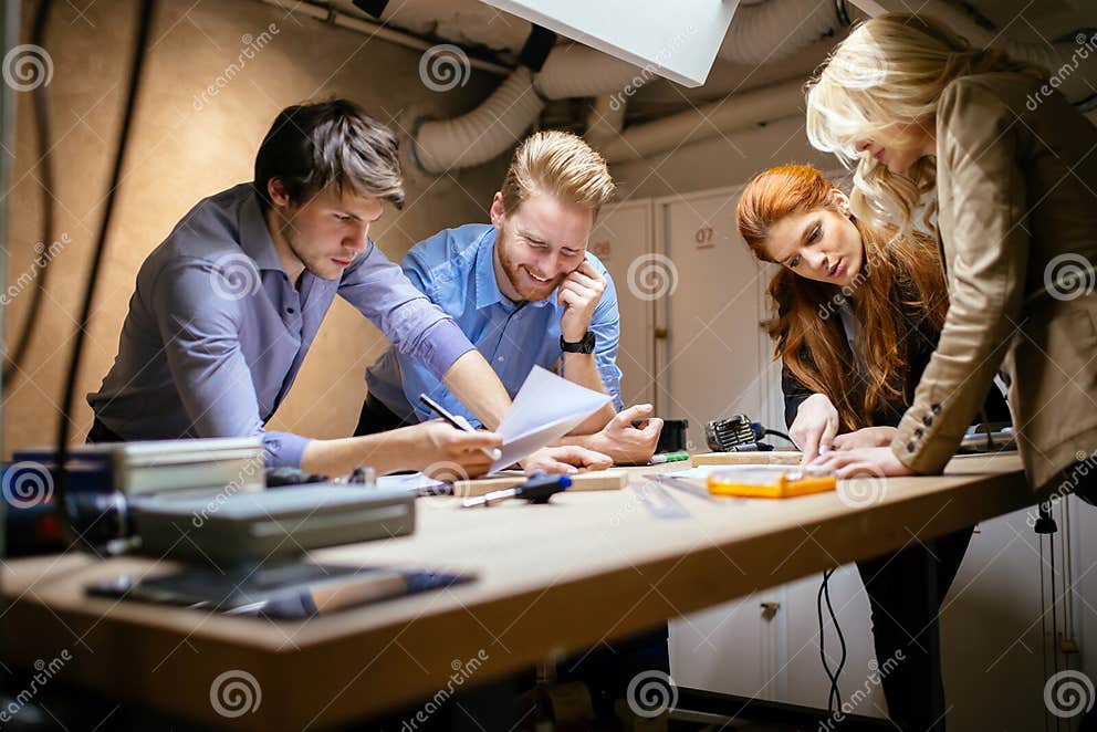 Classmates Working on a Project Together Stock Photo - Image of ...