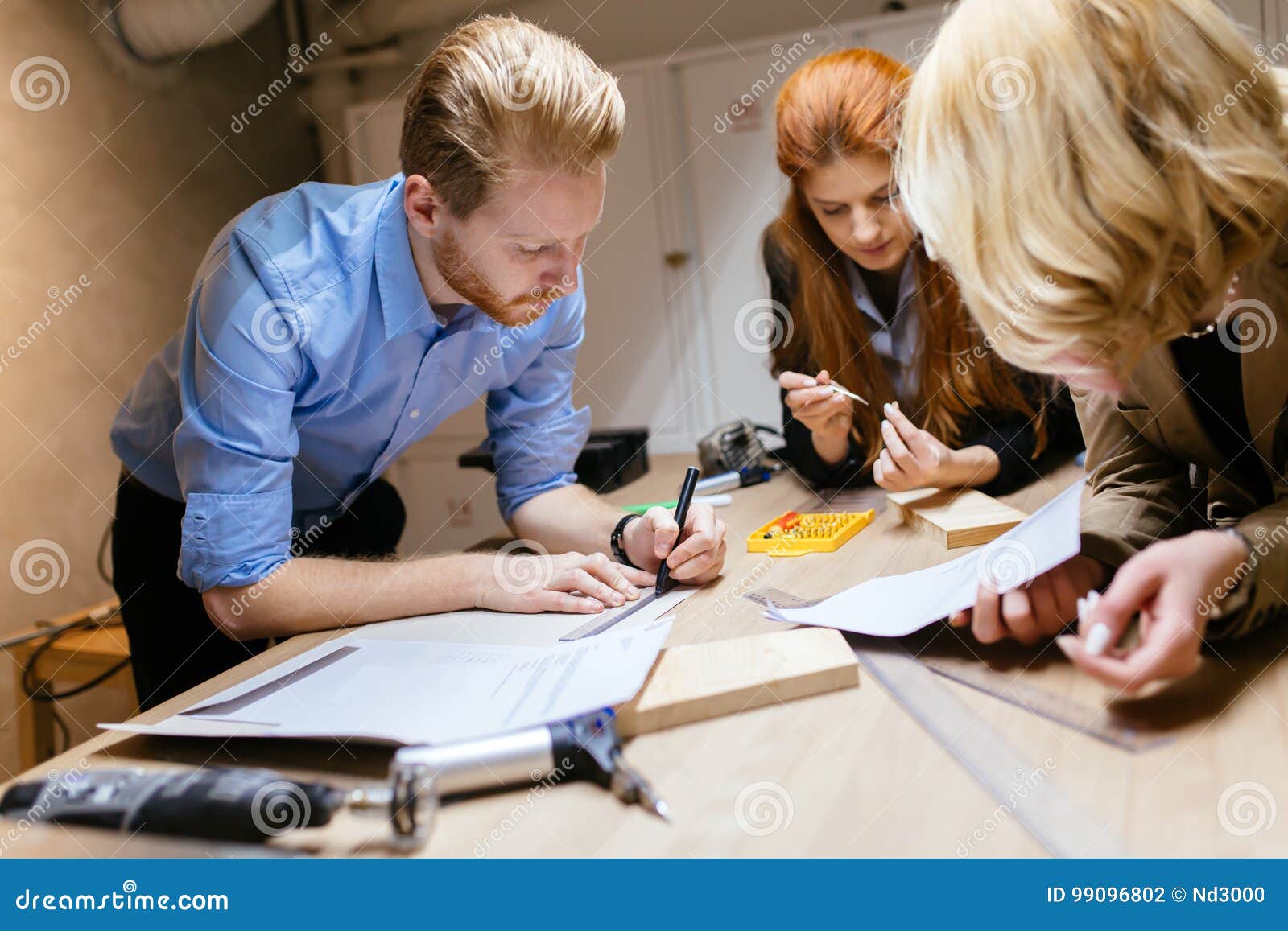 Classmates Working on a Project Together Stock Photo - Image of ideas ...
