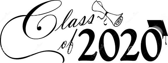 Class of 2020 Script with Diploma Stock Vector - Illustration of ...