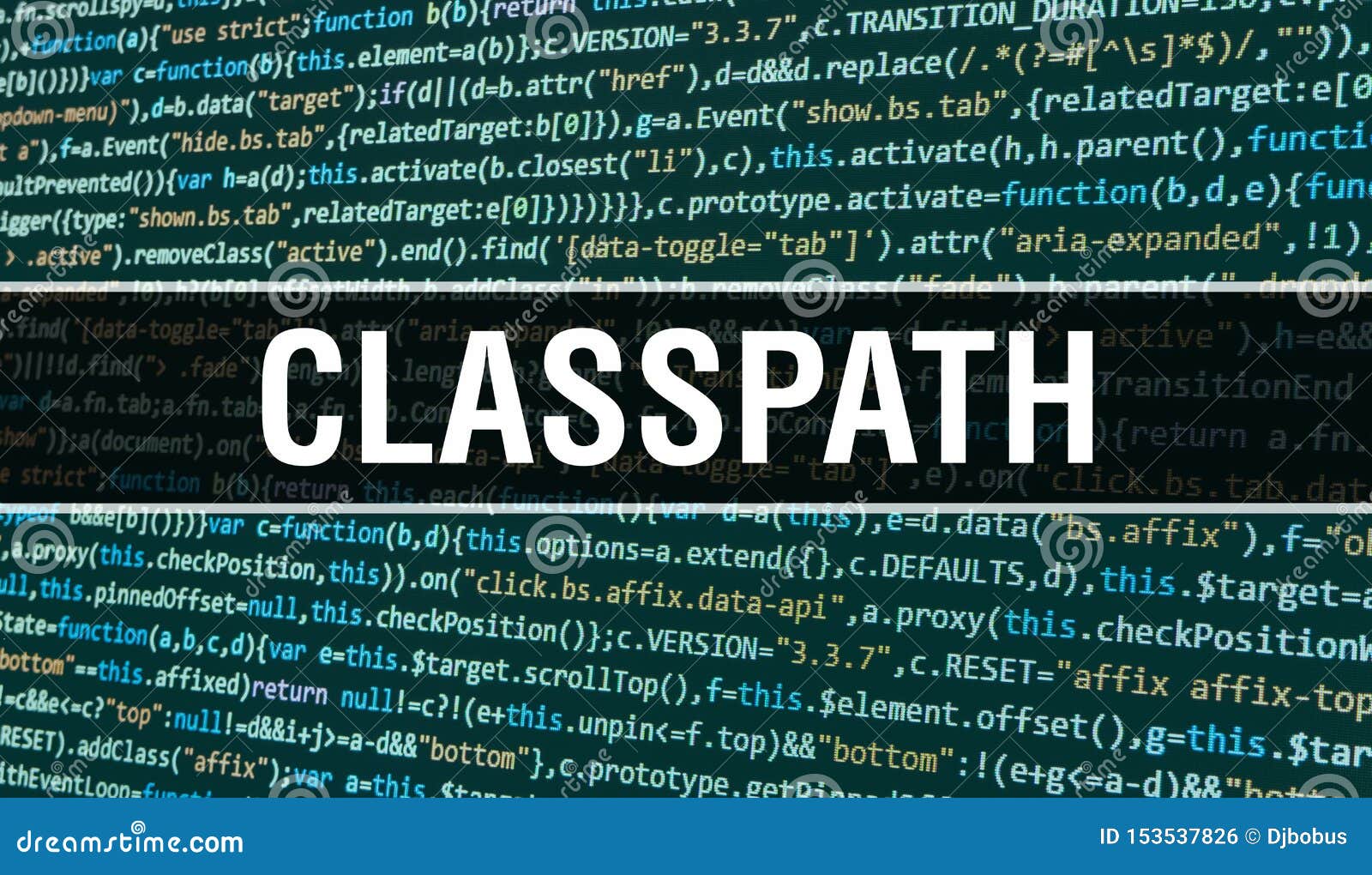 Classpath Concept With Random Parts Of Program Code Classpath With Programming Code Abstract
