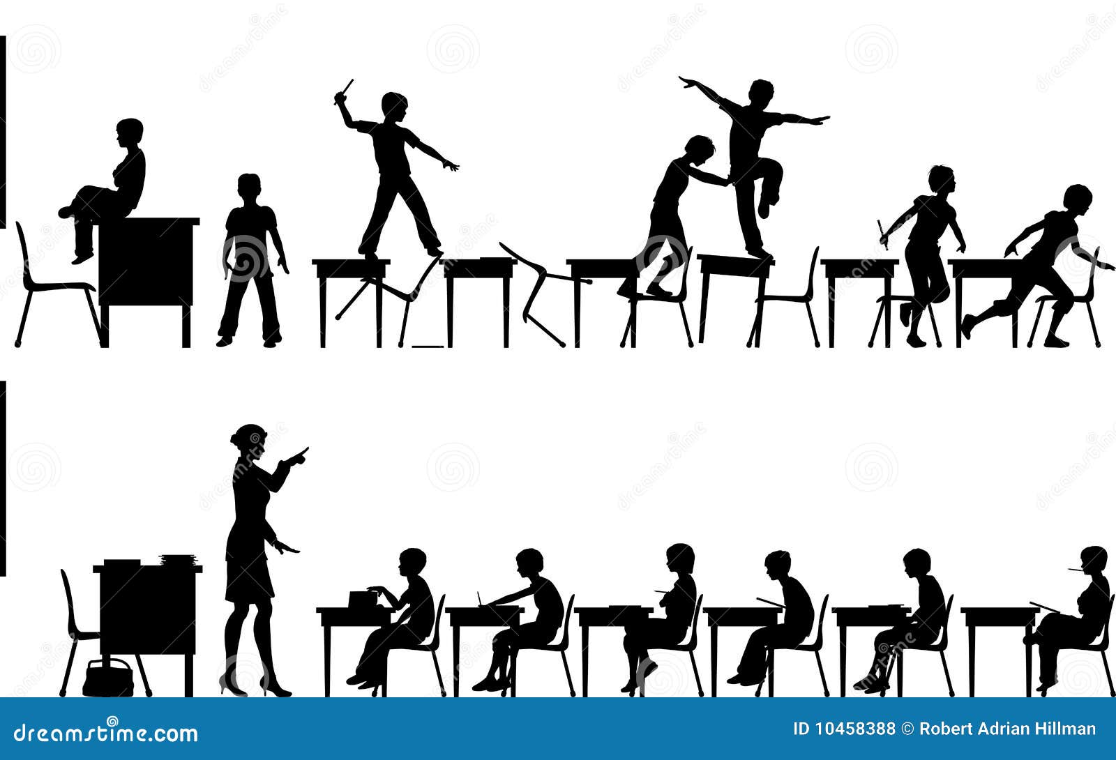 Classroom stock vector. Illustration of copy, foreground - 10458388