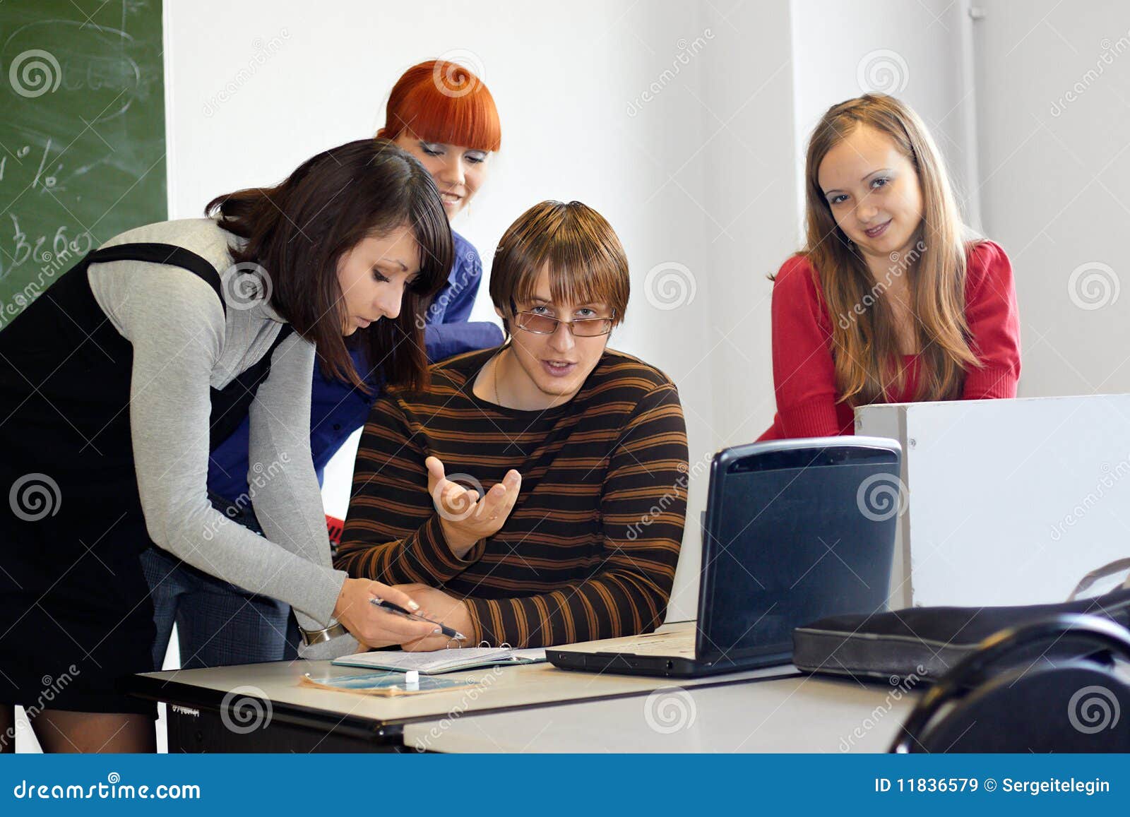 In Classroom stock image. Image of attention, class, listening - 11836579