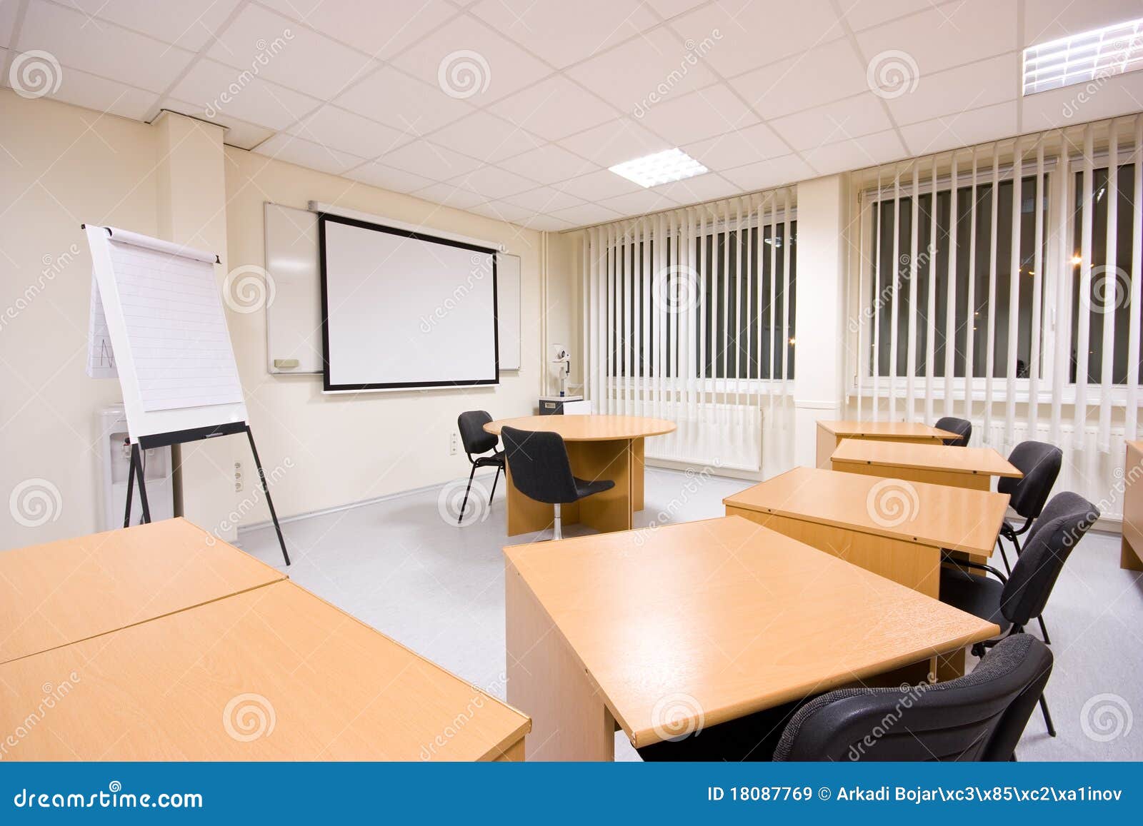 Classroom stock image. Image of roomy, lecturing, equipped - 18087769