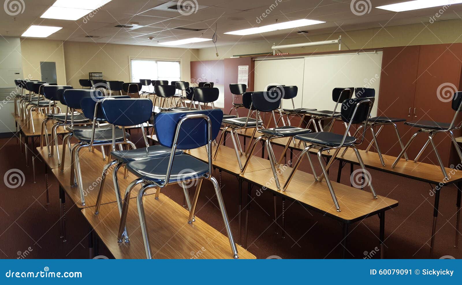 Classroom stock image. Image of desk, chairs, classroom - 60079091