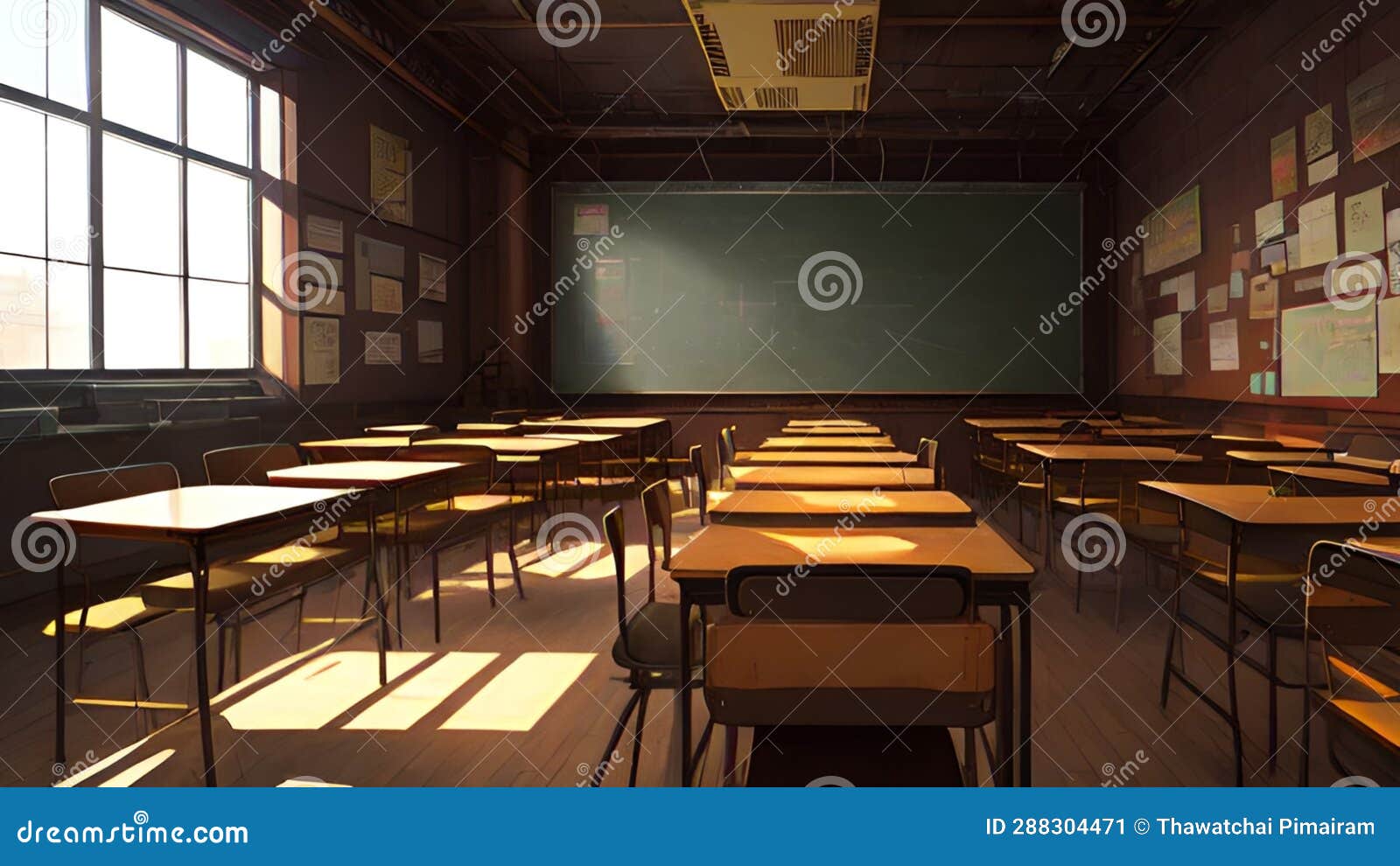 Classroom Atmosphere in the Morning or after School, Good Quality by ...