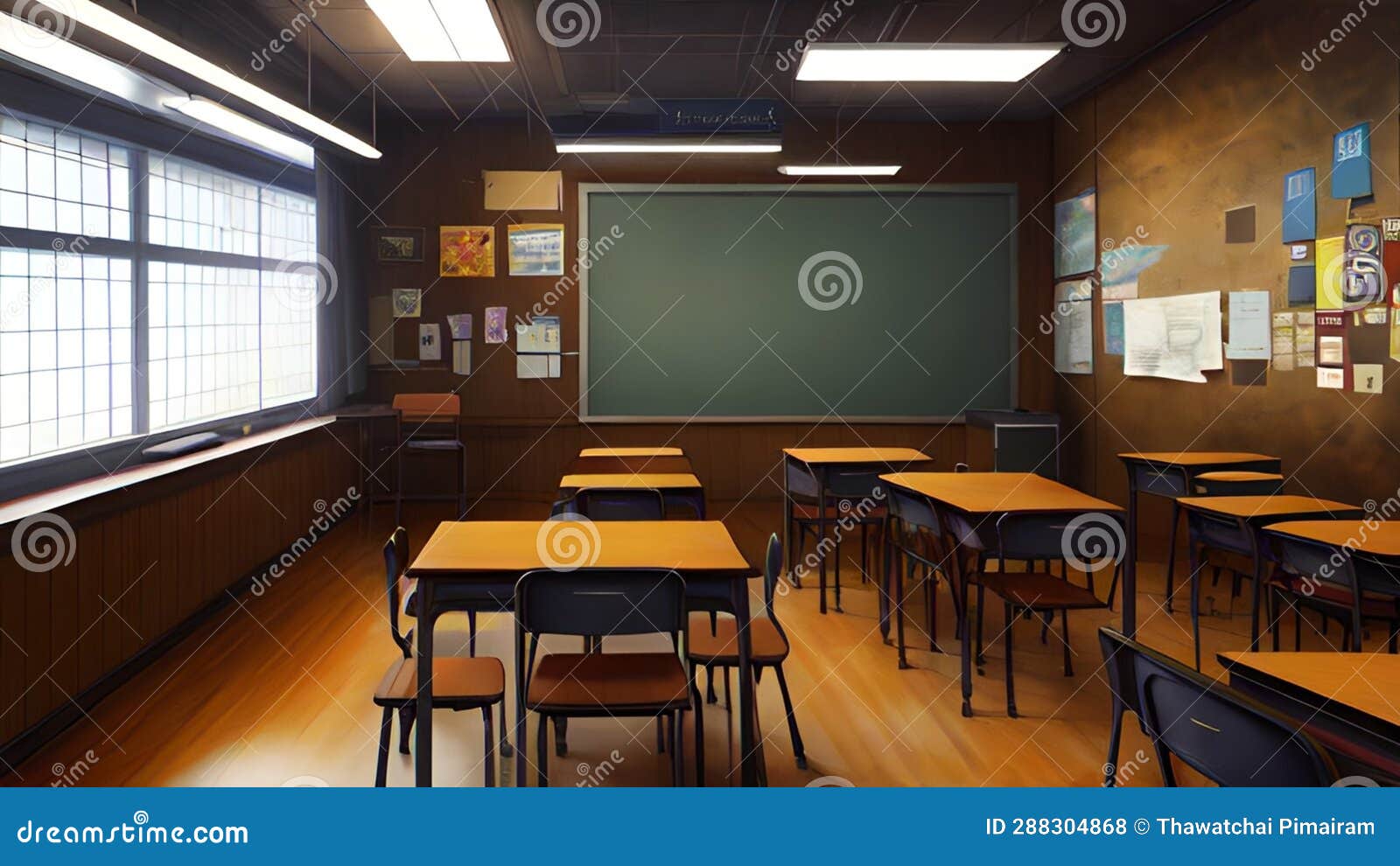 Classroom Atmosphere in the Morning or after School, Good Quality by ...