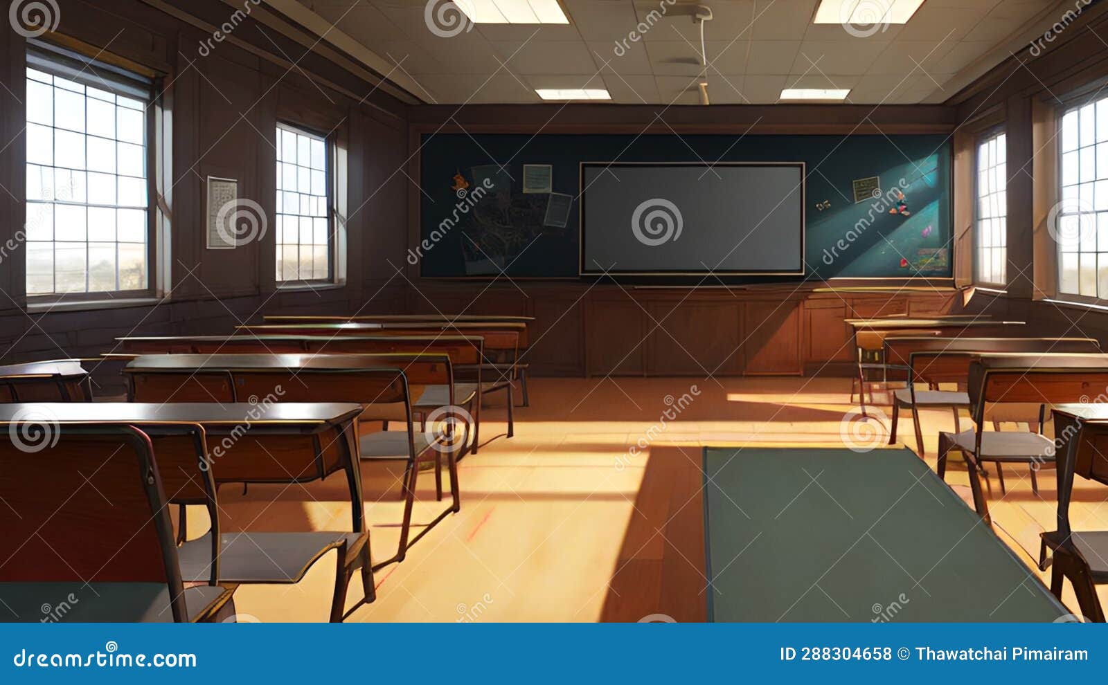 Classroom Atmosphere in the Morning or after School, Good Quality by ...