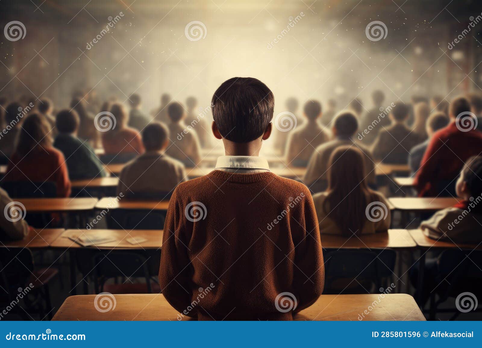 Classroom Background, Student Standing Facing Back, Back To School ...