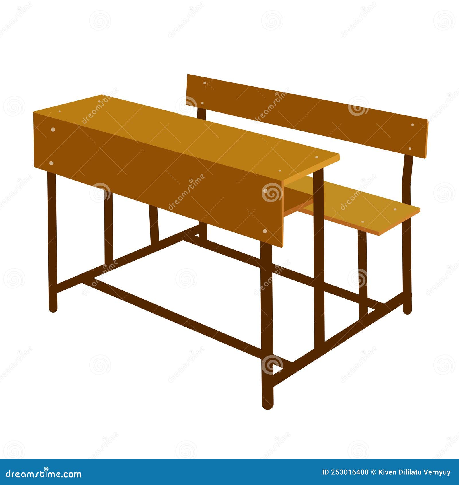Classroom Bench or Desk of a School Where Students Sit To Study Stock ...