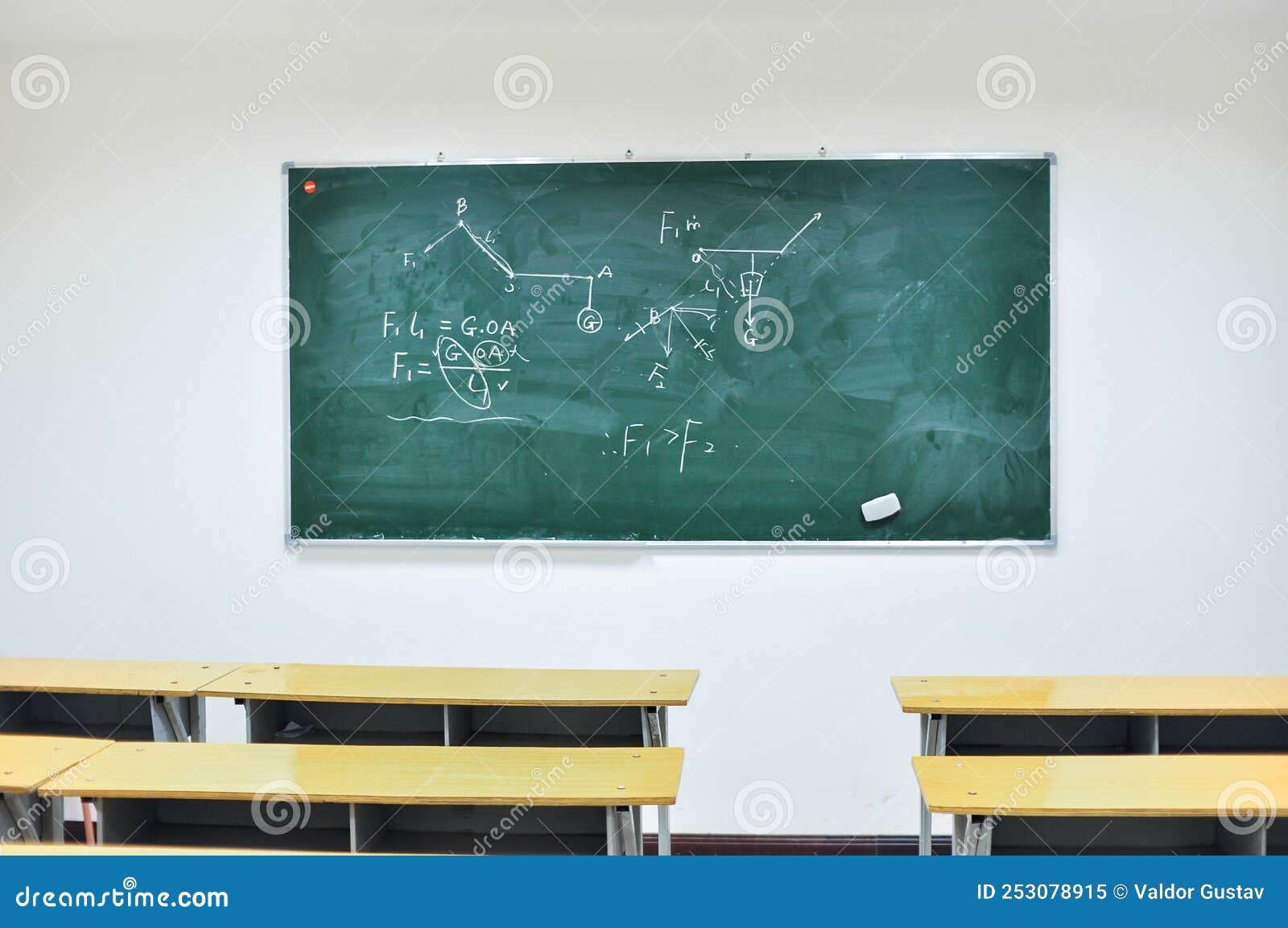 Classroom and blackboard stock image. Image of studying - 253078915
