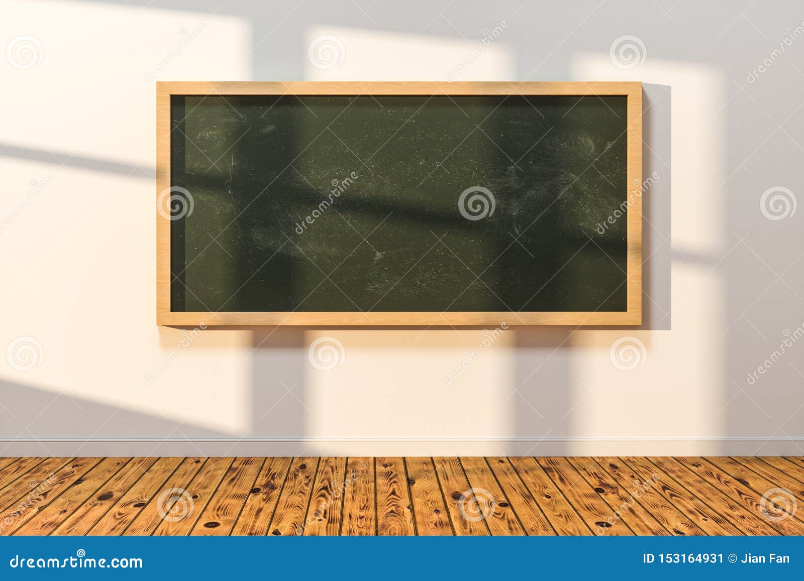 A Classroom with a Blackboard in the Front of the Room, 3d Rendering ...