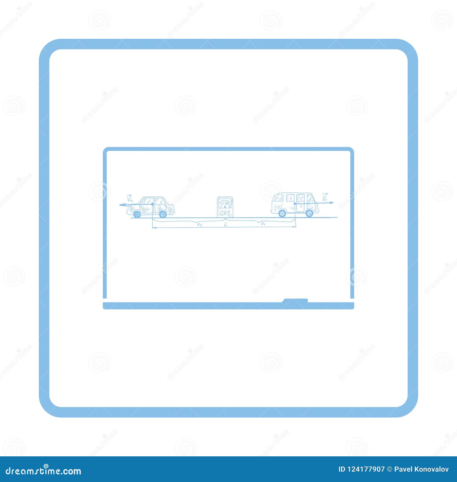 Classroom blackboard icon stock vector. Illustration of blank - 124177907