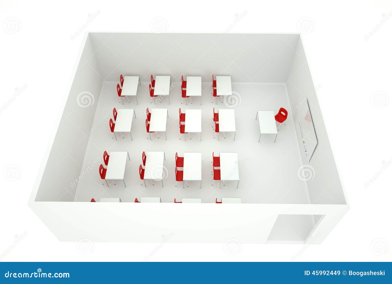 Classroom in a box stock illustration. Illustration of educate - 45992449