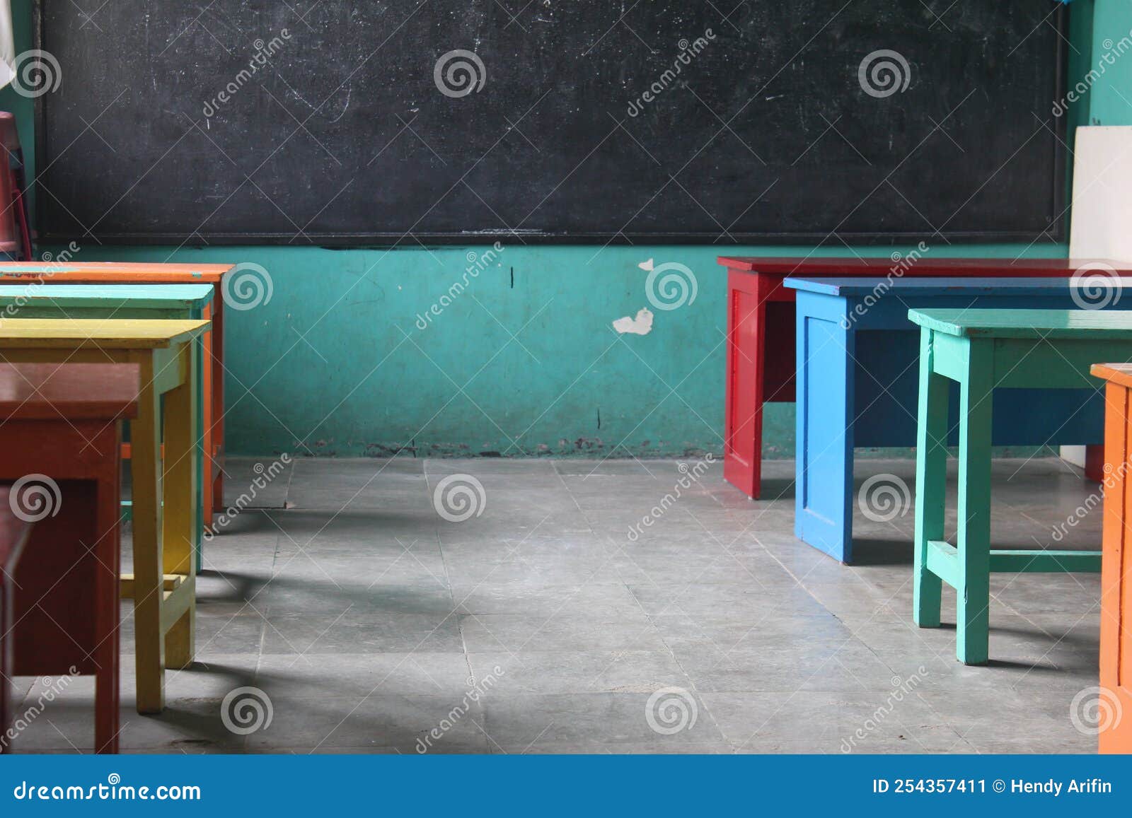 Classroom after class stock image. Image of flooring - 254357411