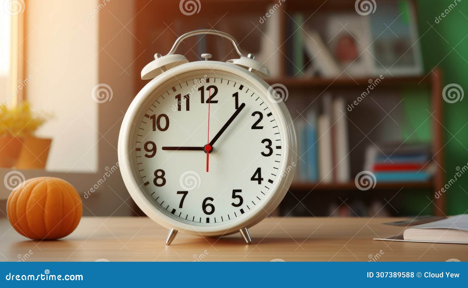 A Classroom Clock Ticking Away the Minutes Stock Illustration ...
