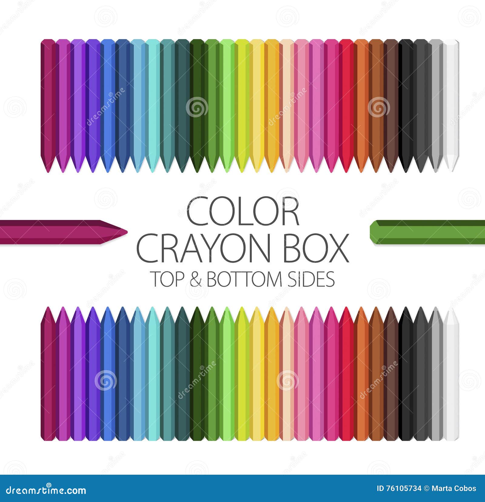 Classroom - Color Crayon Box Stock Vector - Illustration of green, draw ...