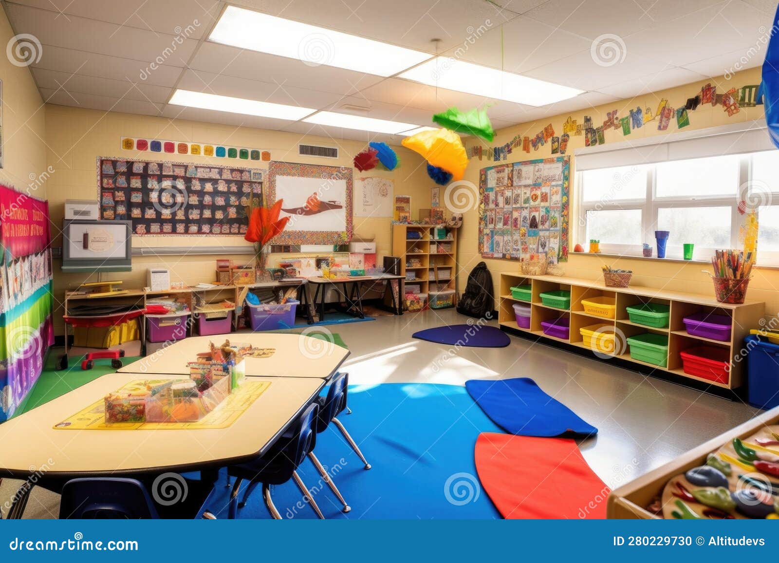 A Classroom with Colorful and Engaging Learning Materials, Ready for ...