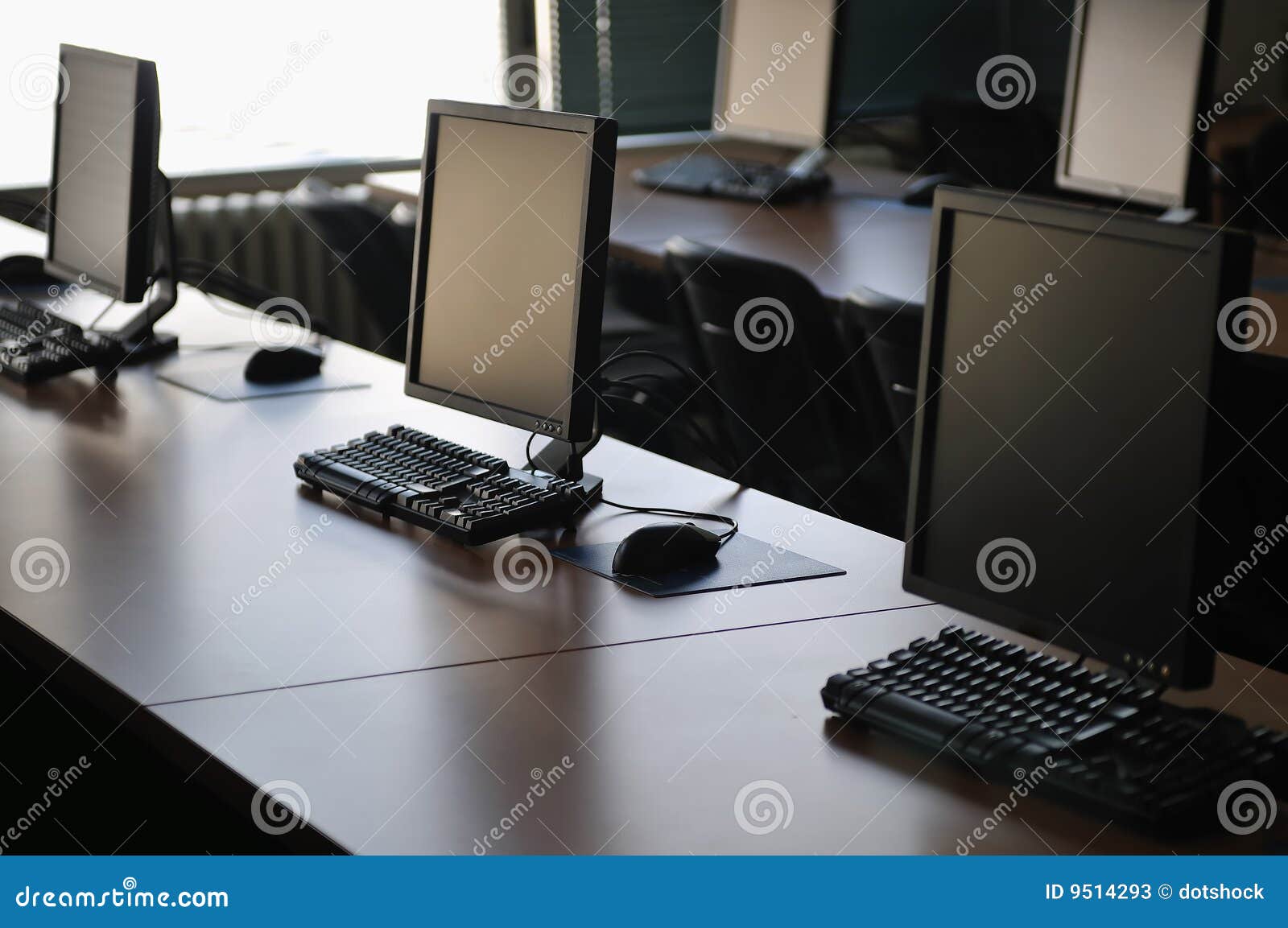 Classroom computer stock image. Image of classroom, monitor - 9514293