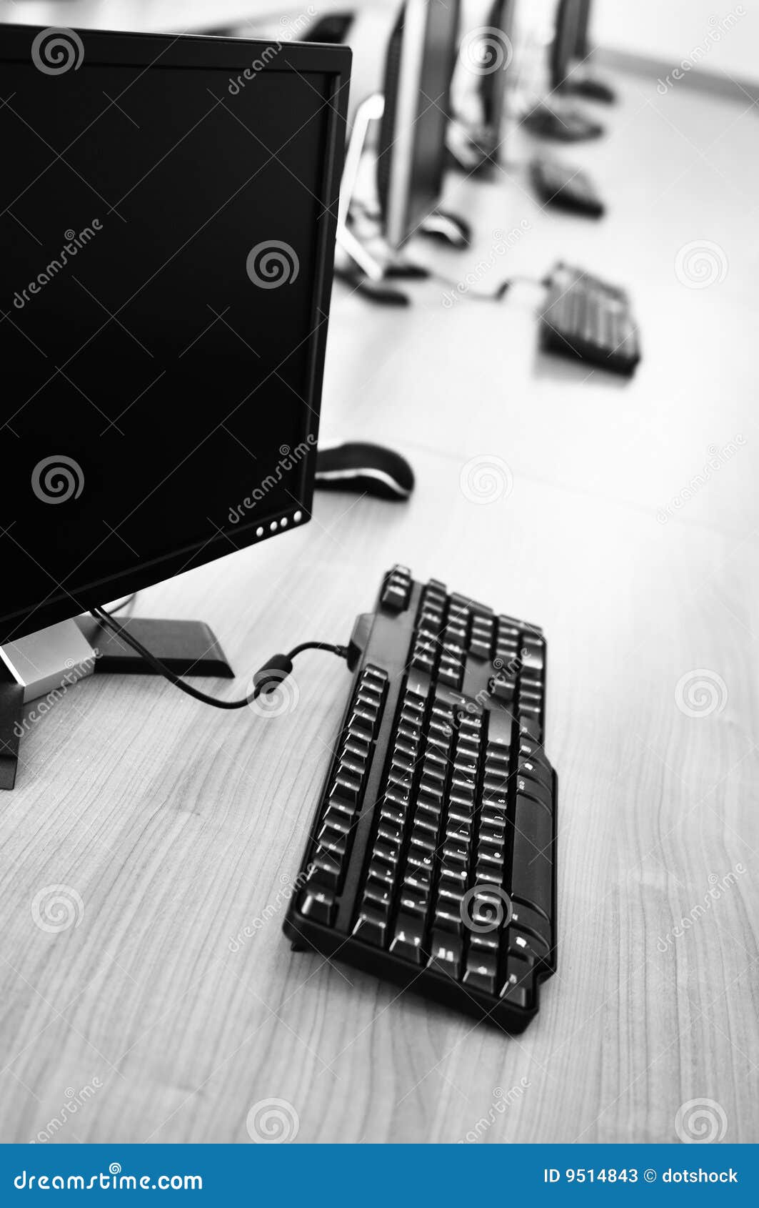 Classroom computer stock image. Image of desktop, display - 9514843
