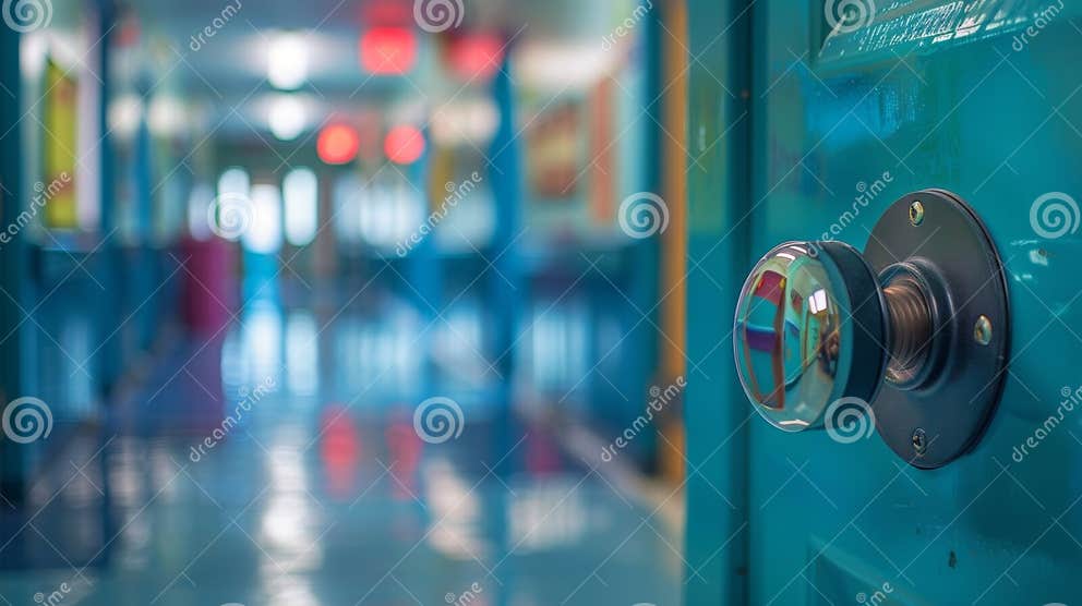 Classroom Doors in a School are Equipped with Electronic Locks Allowing ...