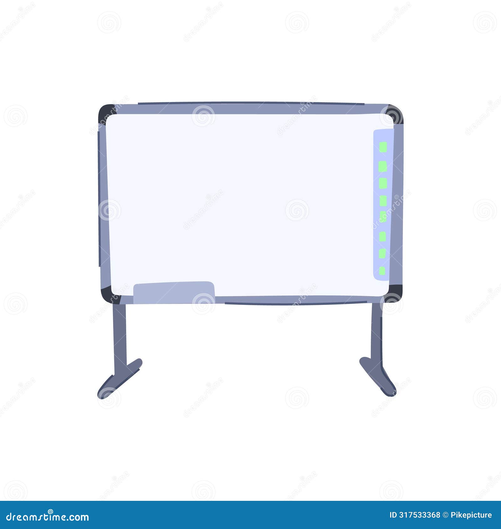 Classroom Electronic Whiteboard Cartoon Vector Illustration Stock ...