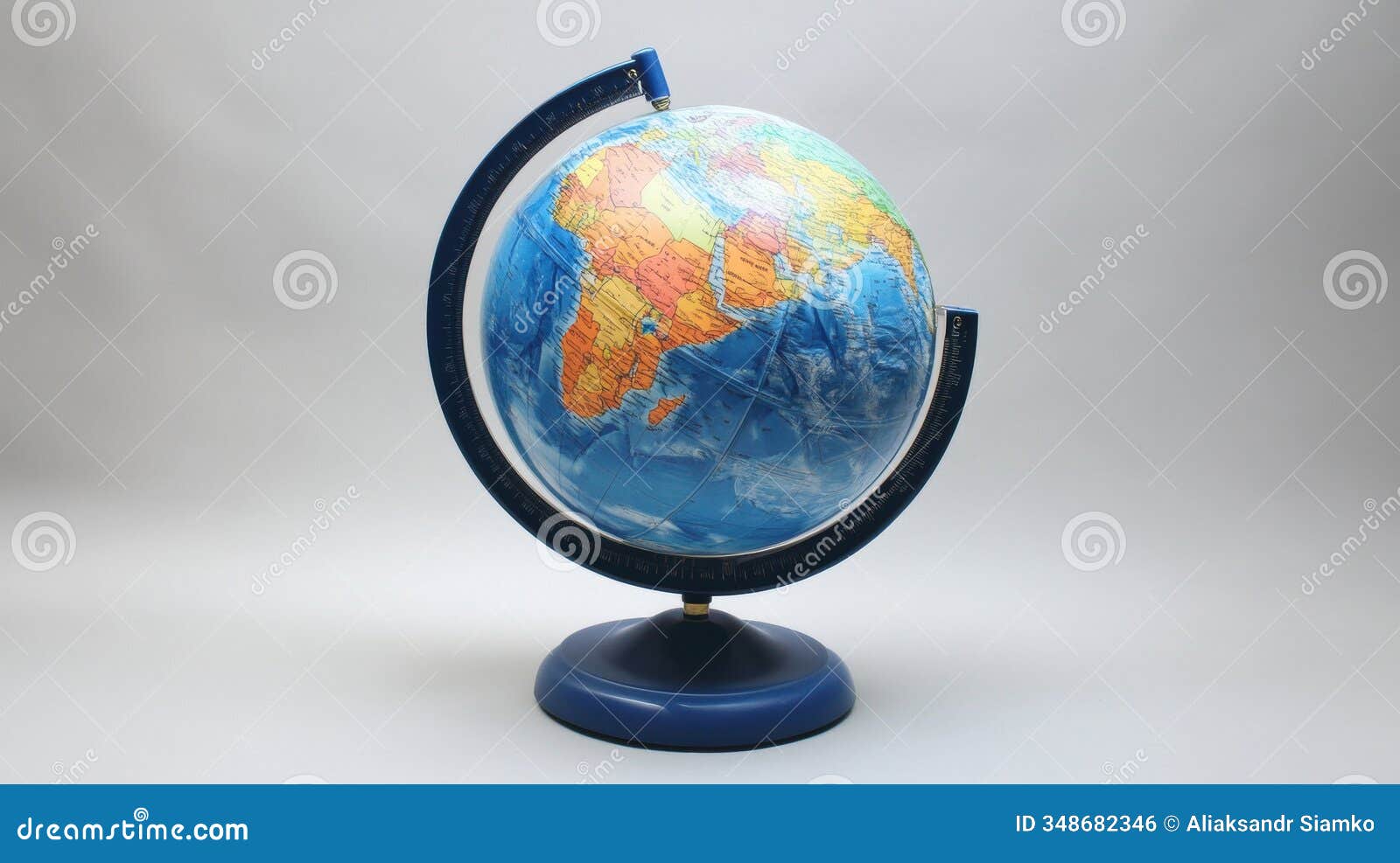 Classroom Globe with Continents Oceans and Details for Learning Stock ...
