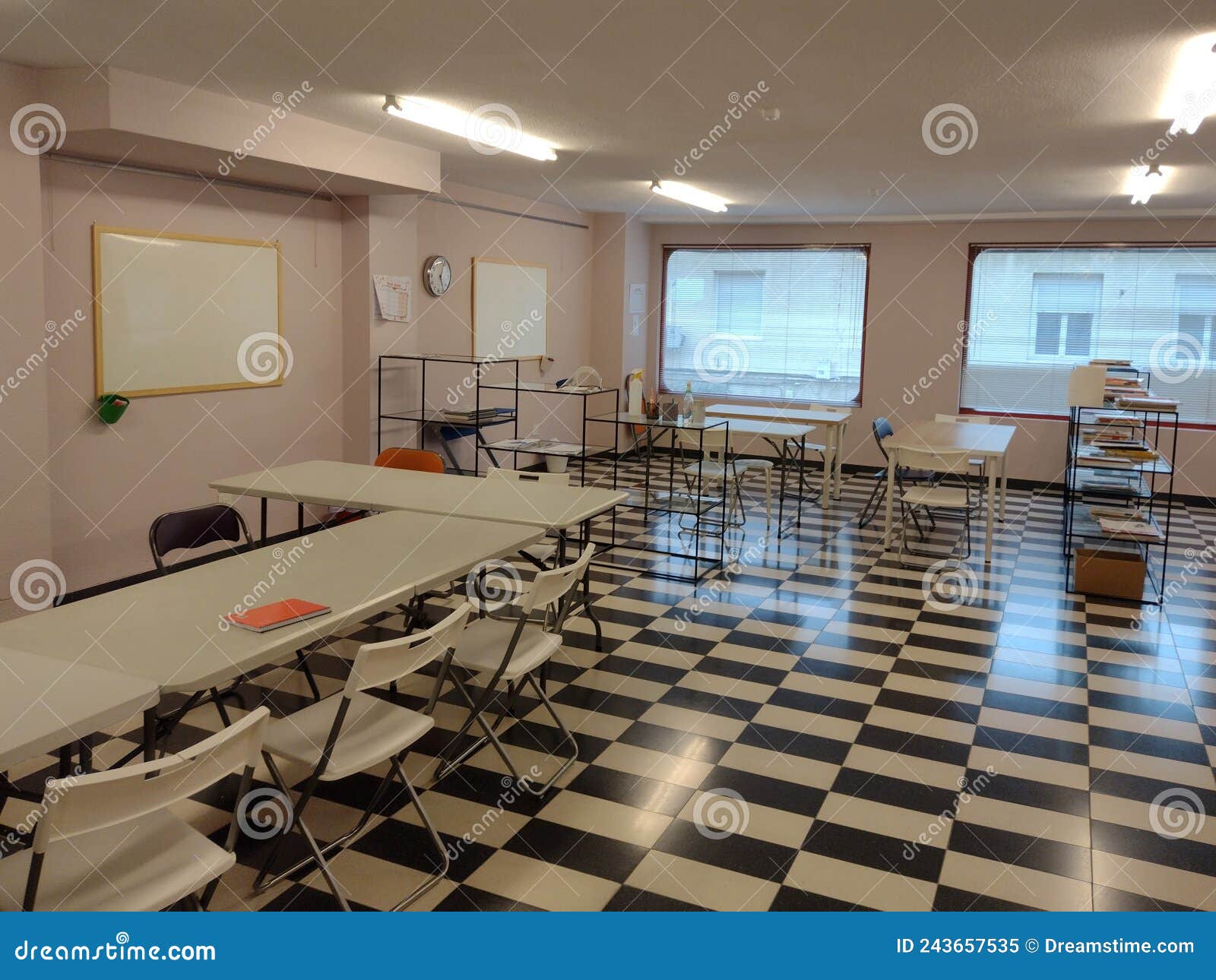 The classroom highschool stock image. Image of room - 243657535