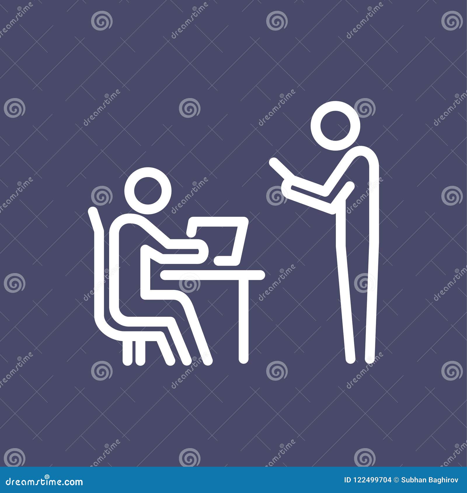 Classroom Icon Simple Flat Style Outline Illustration Stock Vector ...