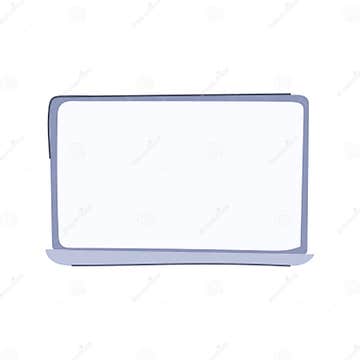 Classroom Interactive Smartboard Cartoon Vector Illustration Stock ...