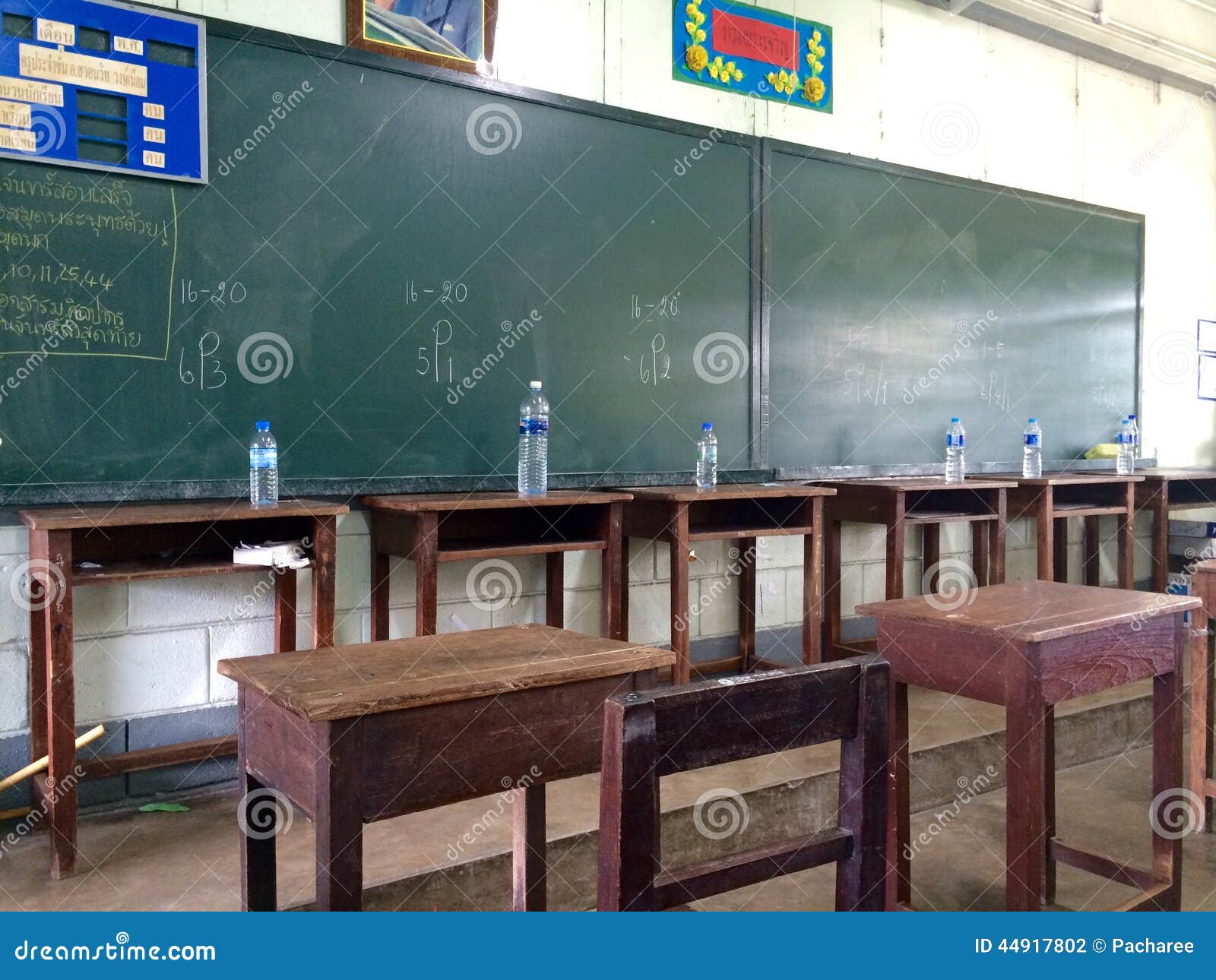 Classroom stock photo. Image of school, tables, blackboard - 44917802