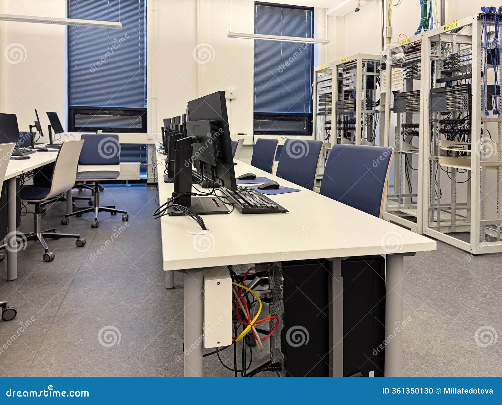 Classroom of Network Engineering Education Stock Photo - Image of ...