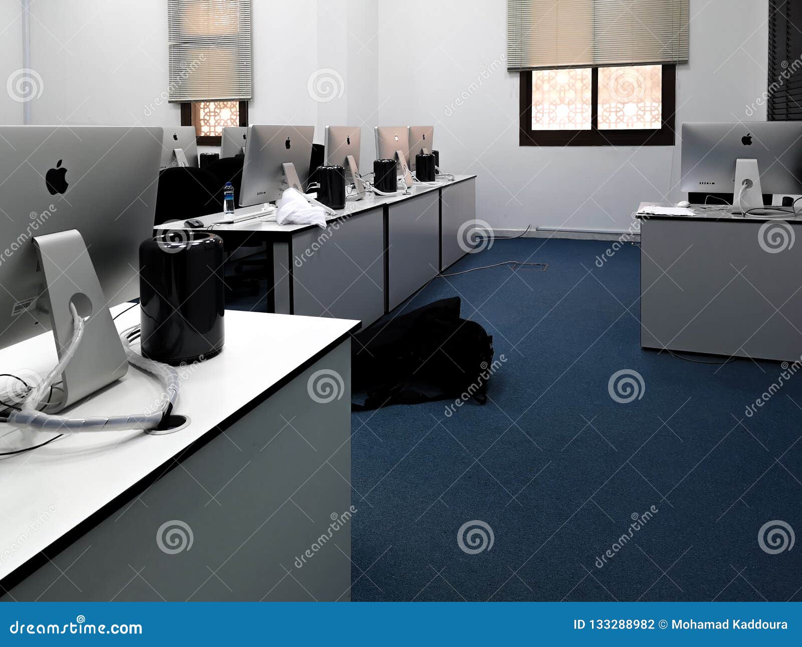 Classroom, Office with Apple IMac Modern Computers Editorial ...