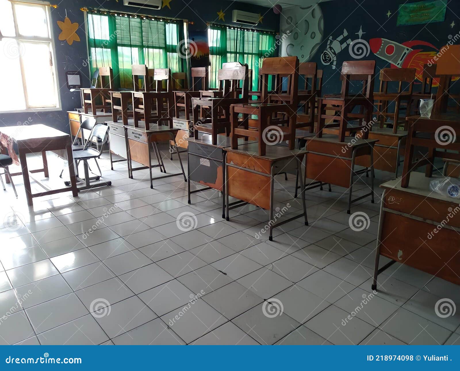 The Classroom at One of the Schools in Indonesia Stock Photo - Image of ...