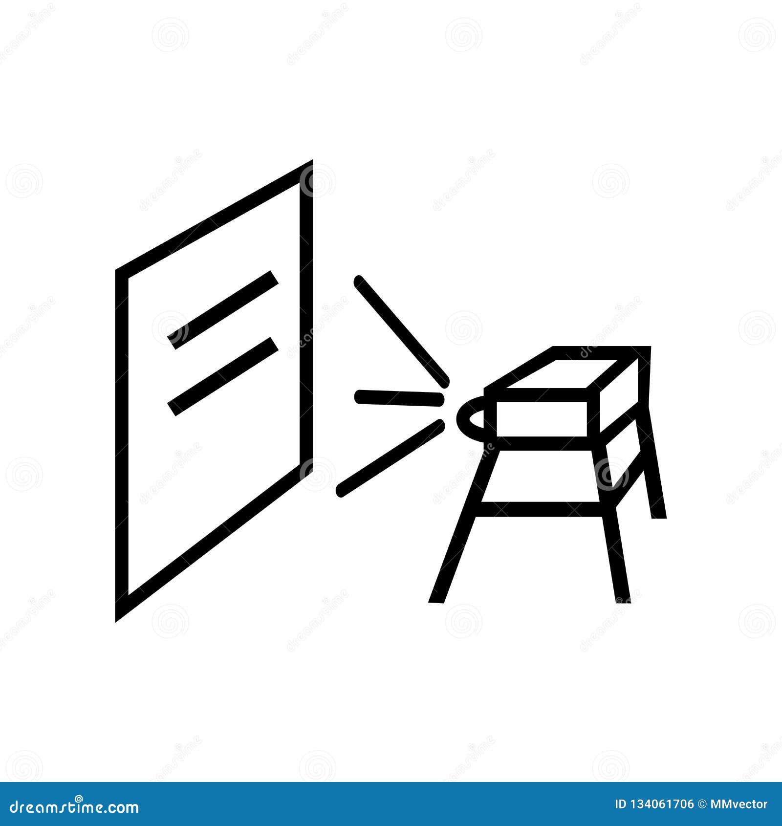 Classroom Projector Icon Vector Isolated on White Background, Classroom ...