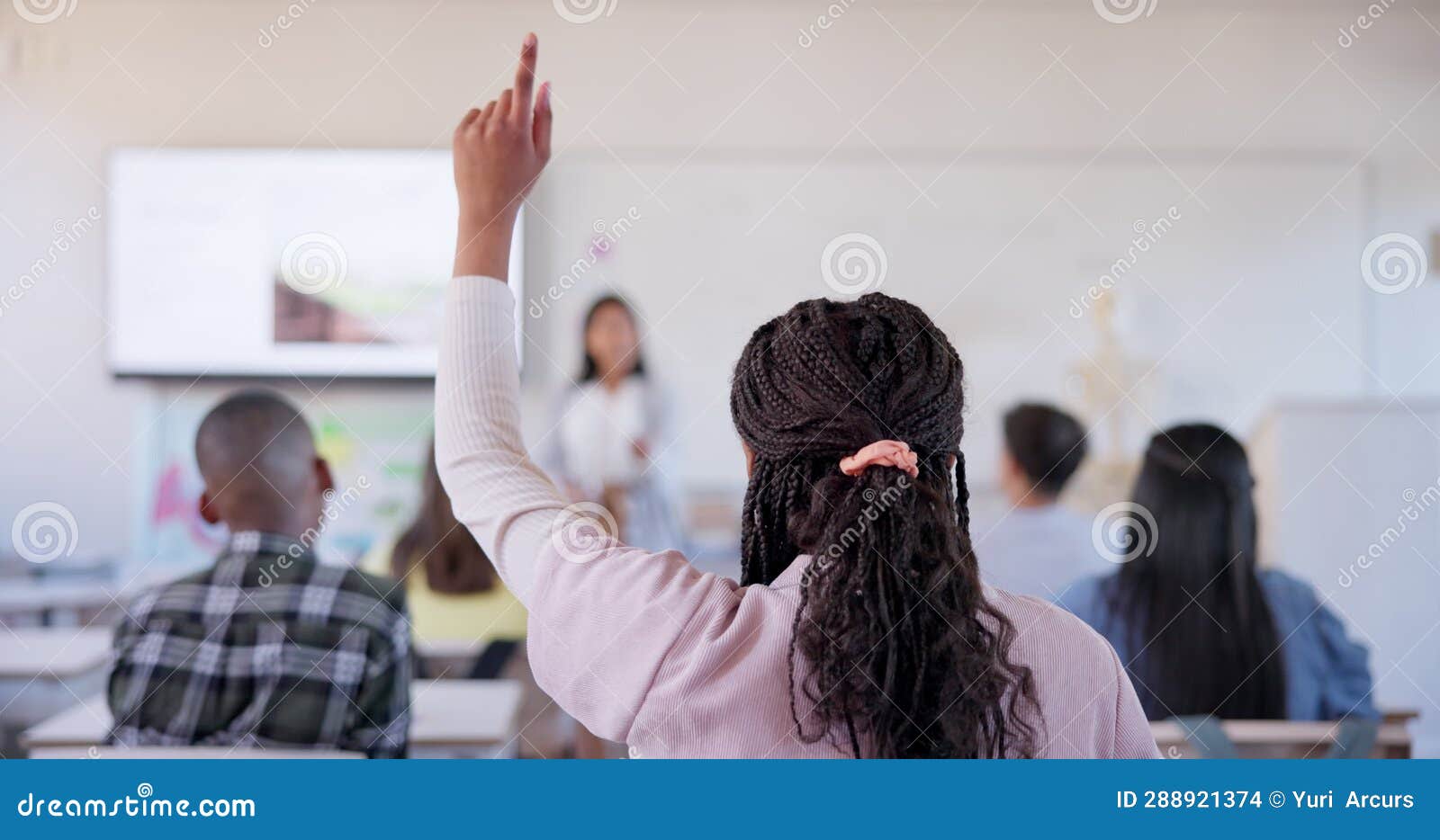 Classroom Question, Raised Hand or Student Question for Teacher on ...