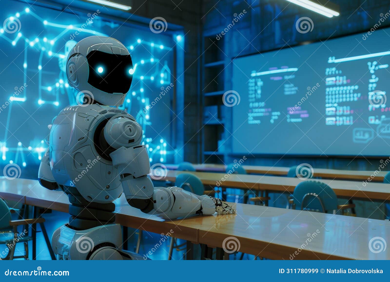A Classroom Setting Where an AI Tutor Assists Students with Their ...