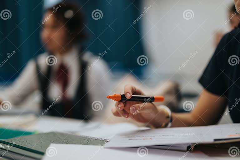 Students Engaging in Class Tasks with Supportive Professor Assistance ...