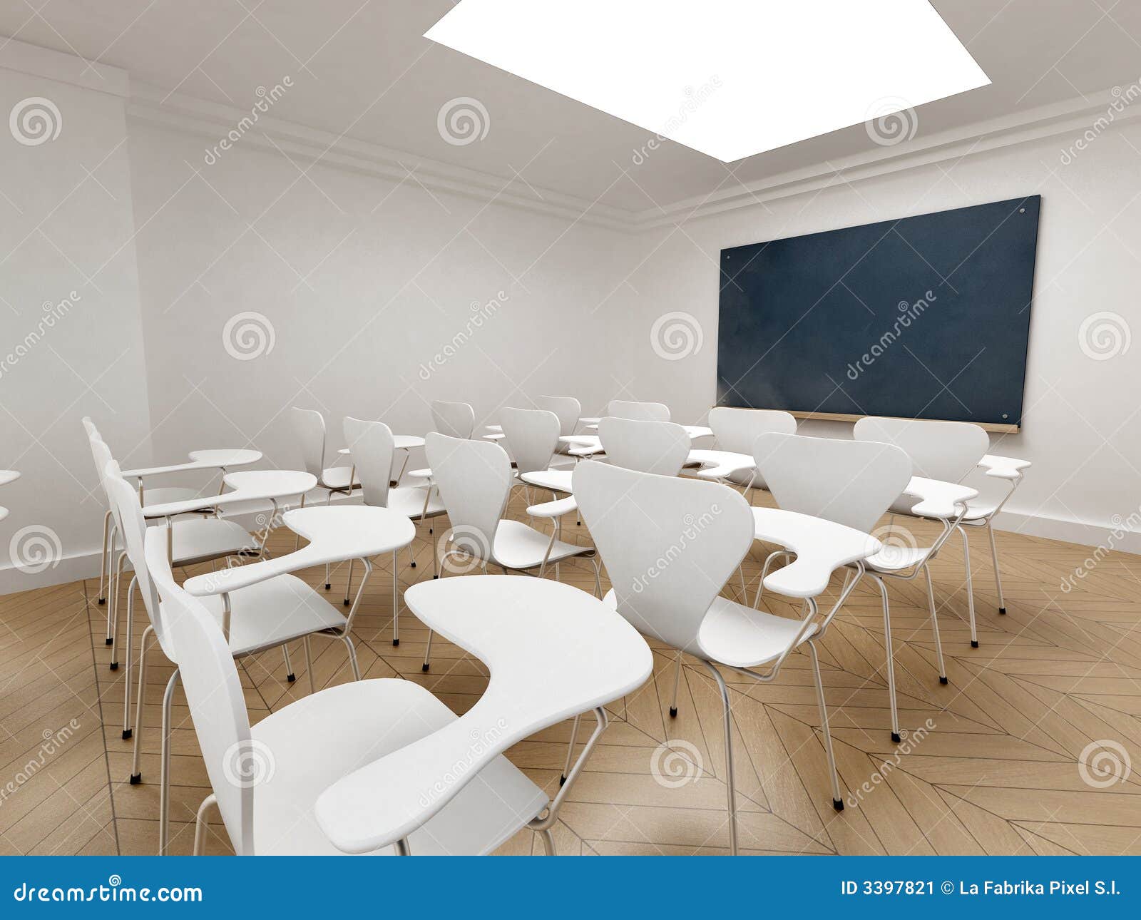 Classroom sideview stock illustration. Illustration of desk - 3397821