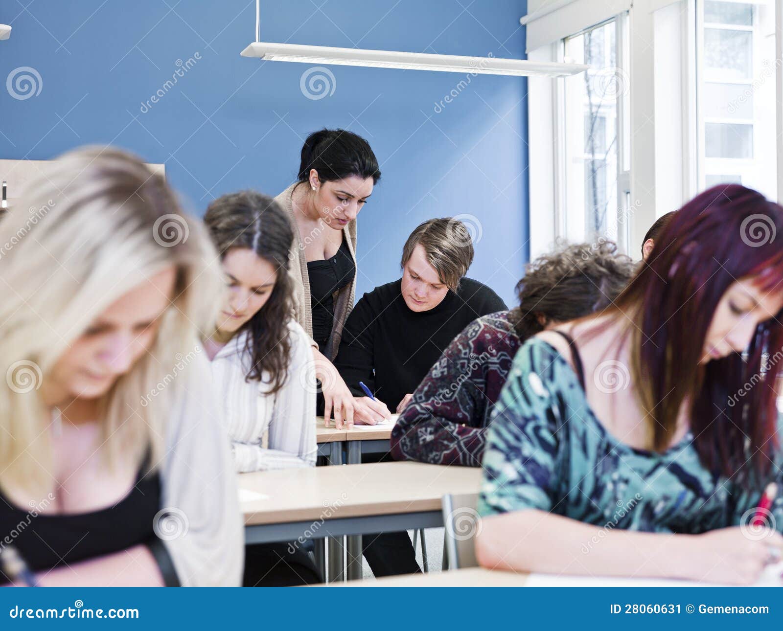 Classroom situation stock image. Image of teenager, adults - 28060631
