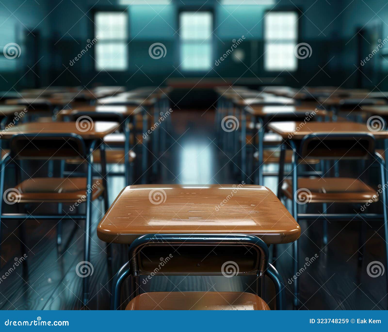 Classroom with Student Desks Arranged in a Circle, Promoting Discussion ...