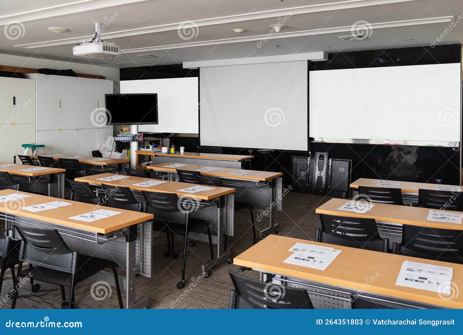 Classroom for Study at School or University Stock Image - Image of ...