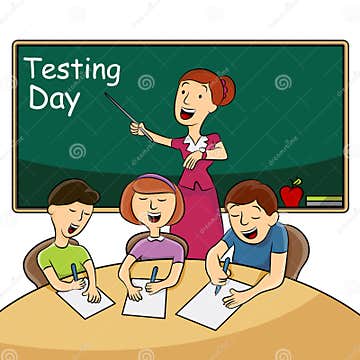 Classroom Testing Day stock vector. Illustration of project - 42303328