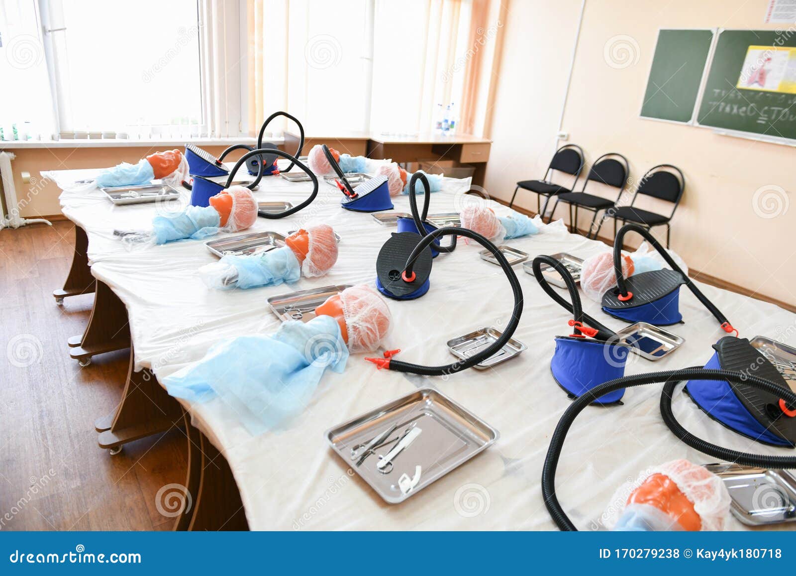 Classroom for Tracheotomy. Head for Tracheotomy Practice. Training ...