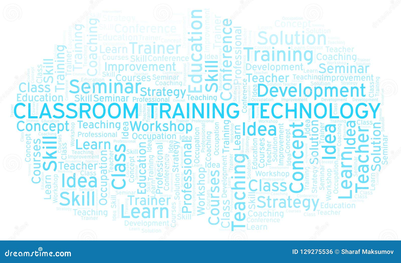 Classroom Training Technology Word Cloud. Stock Illustration ...