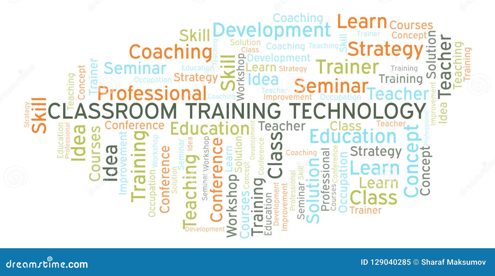 Classroom Training Technology Word Cloud. Stock Illustration ...