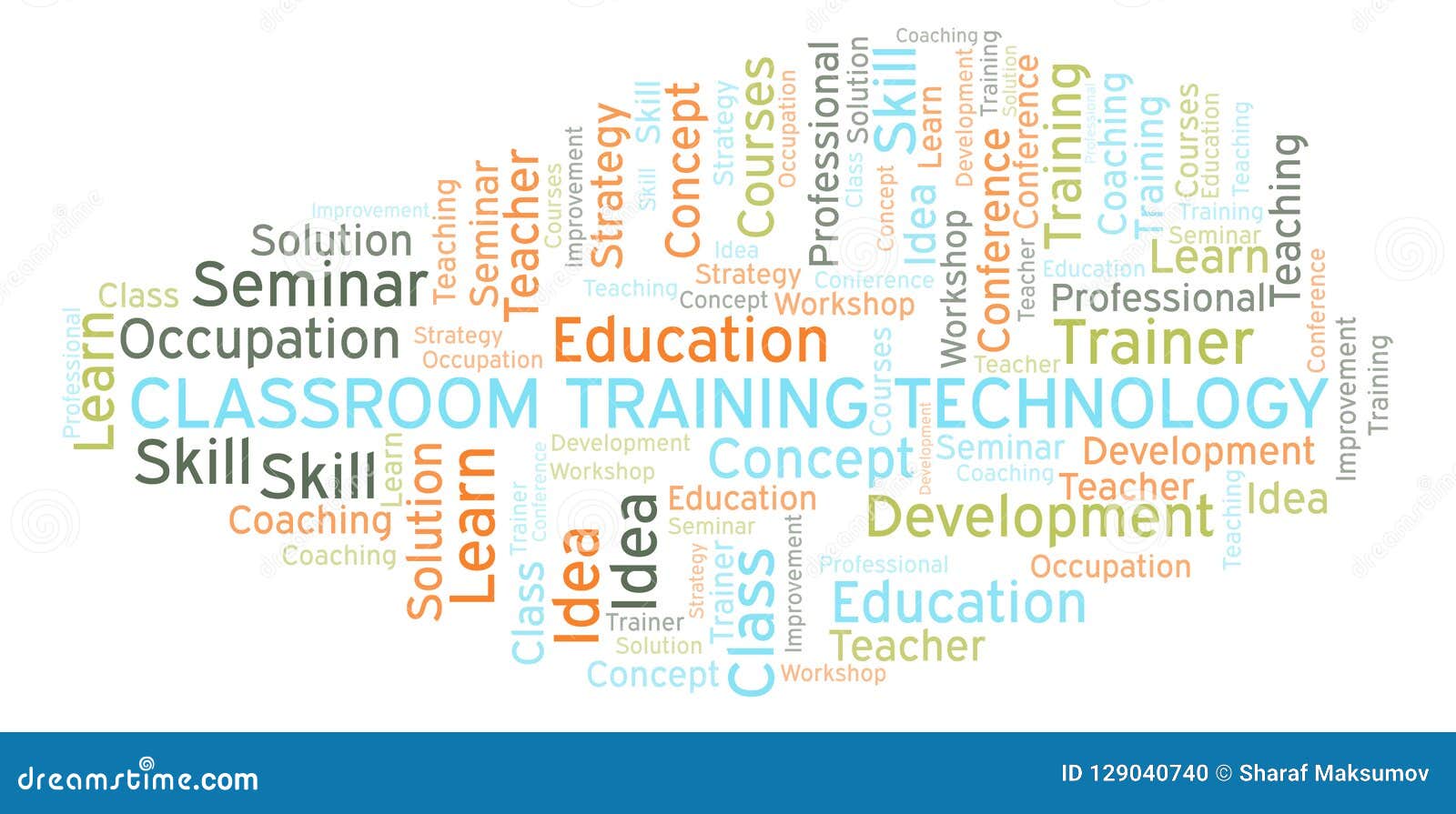 Classroom Training Technology Word Cloud. Stock Illustration ...