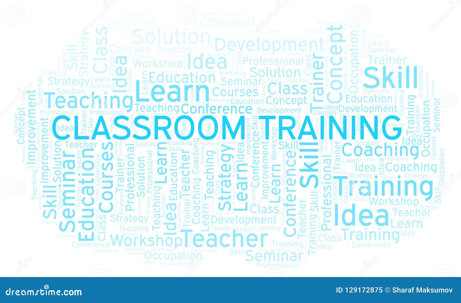 Classroom Training Word Cloud. Stock Illustration - Illustration of ...