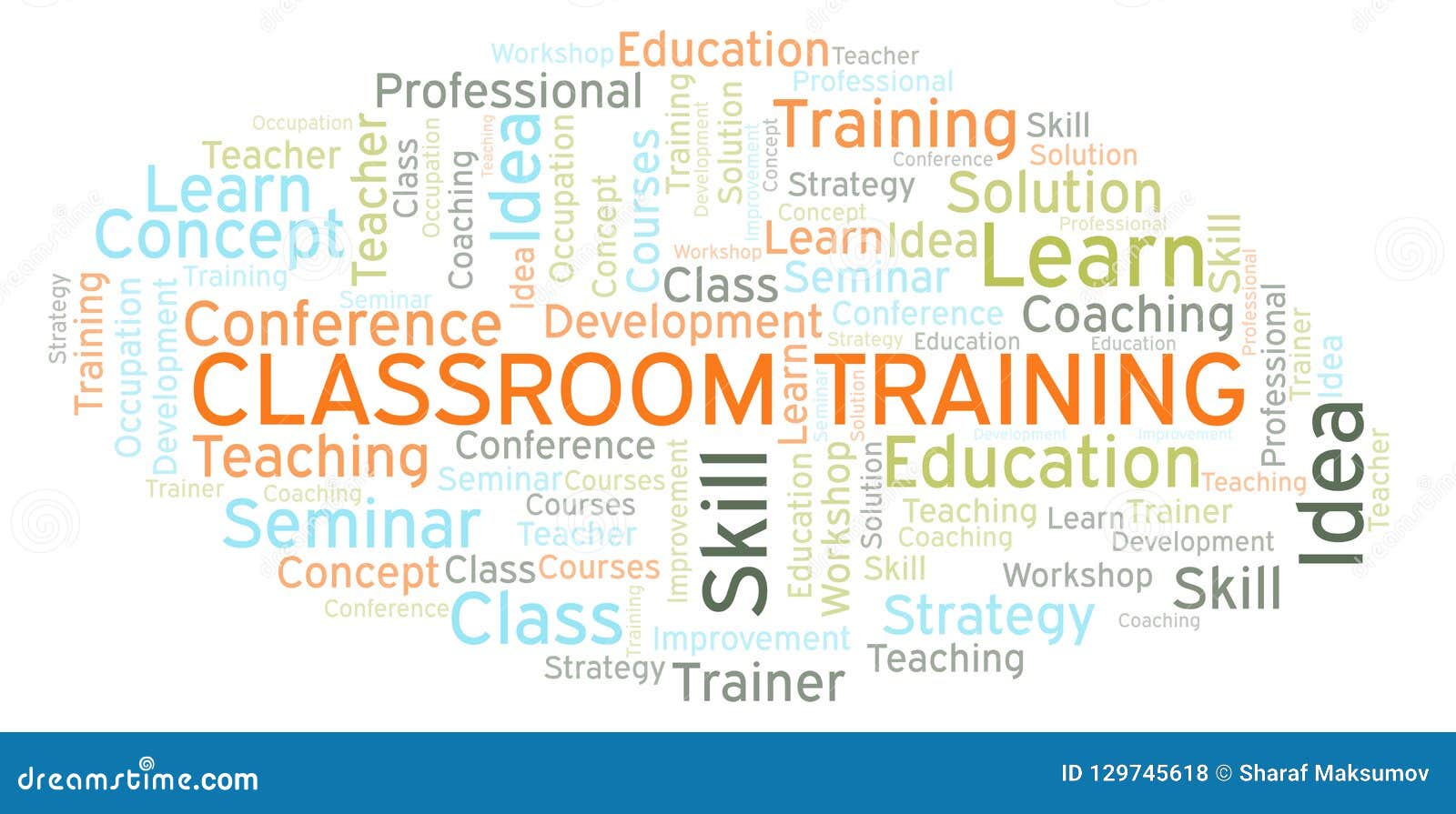 Classroom Training Word Cloud. Stock Illustration - Illustration of ...